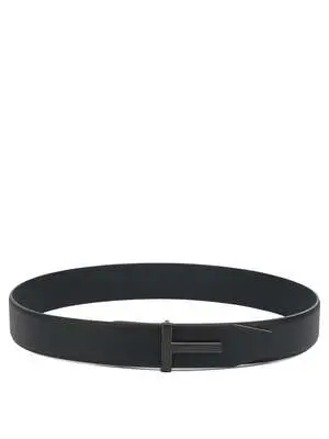 TOM FORD T Icon Leather Belt - Black