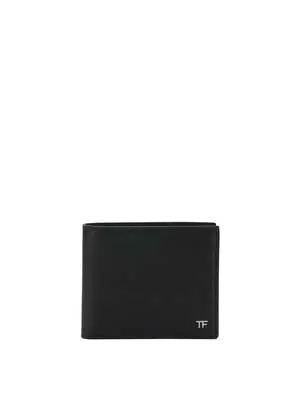 TOM FORD Small Grain Leather Bifold Wallet - Black