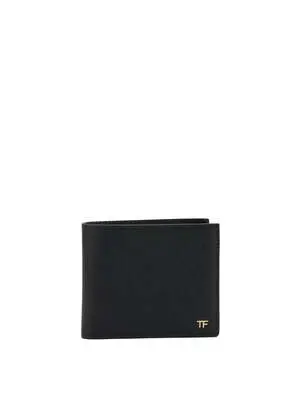 TOM FORD Small Grain Leather Bifold Wallet - Black