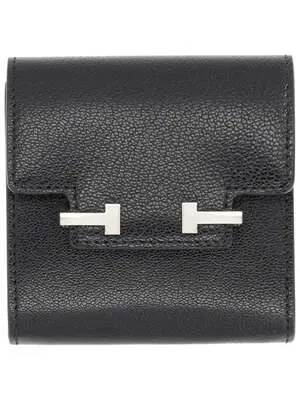 TOM FORD Leather Card Holder - Black