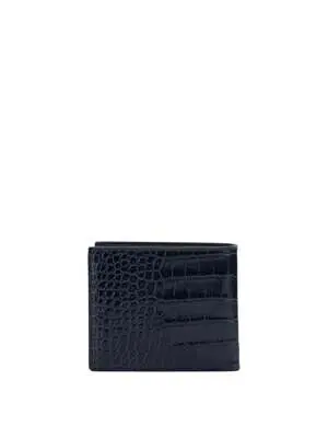 TOM FORD Crocodile Print Leather Wallet