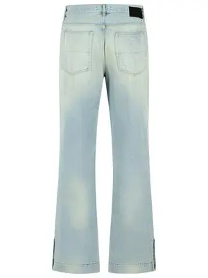 Amiri Flare Cotton Jeans - Light Blue