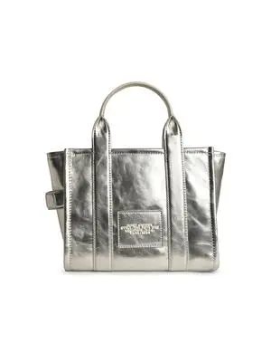 Marc Jacobs Small 'tote' Leather Bag - Silver