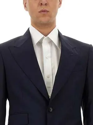 TOM FORD Abito 'grand Overcheck Shelton - Blue
