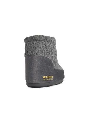 Moon Boot Icon Low Nolace Knit Boots - Grey