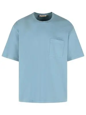 Marni Cotton T Shirt - Light Blue
