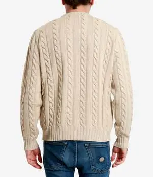 FILIPPO DE LAURENTIIS Cable-knit Wool Sweater - Sand