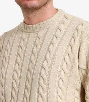 FILIPPO DE LAURENTIIS Cable-knit Wool Sweater - Sand