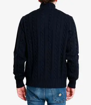 FILIPPO DE LAURENTIIS Wool Braided Knit Sweater