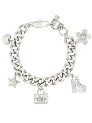 Marc Jacobs The Mini Icon Charm Chain Bracelet - Silver