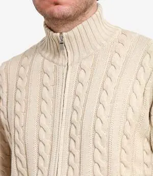 FILIPPO DE LAURENTIIS Wool Braided Knit Sweater