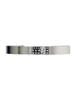 MAISON MARGIELA Embossed Cuff Bracelet - Silver