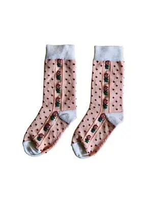 BONJOUR Floral Patterned Crew Socks