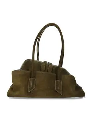 Attico Asymmetric Suede Leather Tote Bag