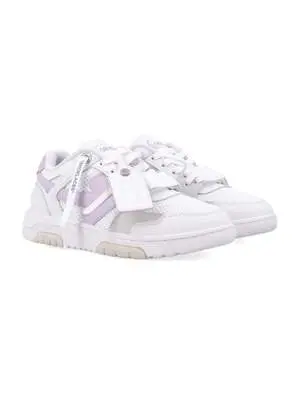 Off White Slim Out Of Office Sneakers - White Lillac