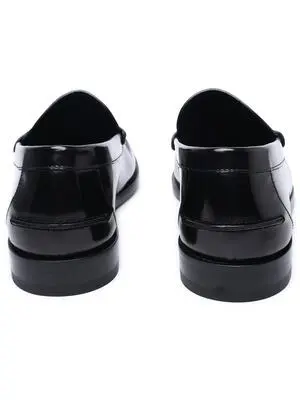Versace Leather Loafers - Black
