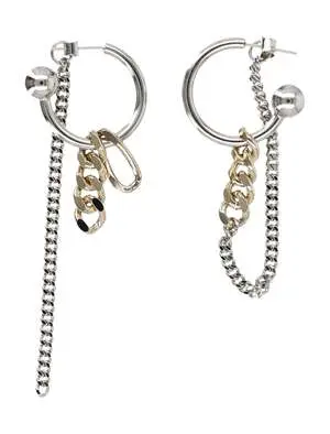 JUSTINE CLENQUET Jean Mismatched Earrings - Silver