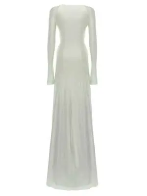 Victoria Beckham Twist Waist Long Dress - Ivory