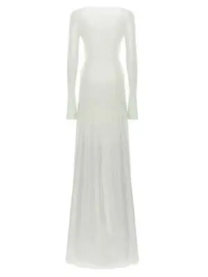 Victoria Beckham Twist Waist Long Dress - Ivory
