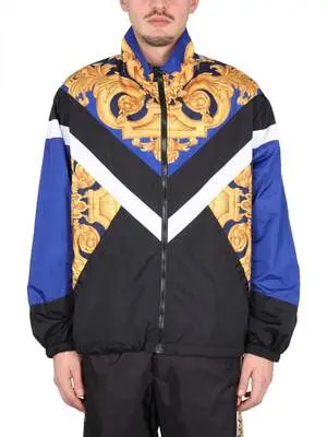 Versace Windproof Jacket With Baroque Print