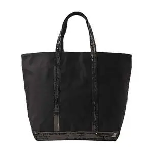 Vanessa Bruno Canvas And Sequin Tote With Zip - Black
