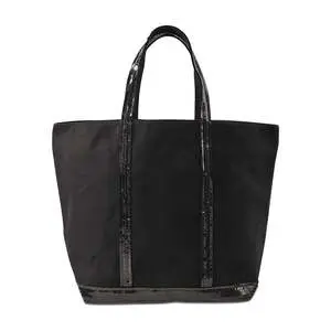 Vanessa Bruno Canvas And Sequin Tote With Zip - Black