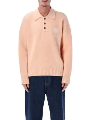 Ami Wool Polo Sweater