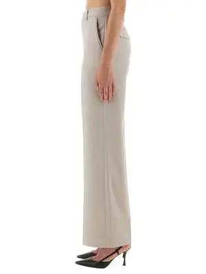 Victoria Beckham Classic Straight Leg Trousers - Beige