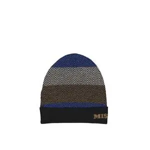 Missoni Ribbed Wool Beanie - Blue
