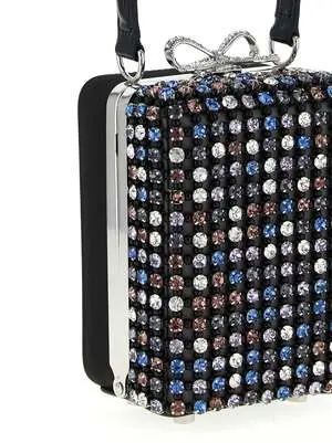 SELF-PORTRAIT Crystal Chainmail Handbag - Multicolor
