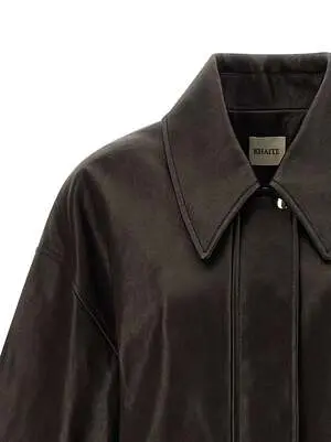 Khaite Shelman' Leather Bomber Jacket