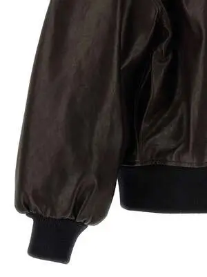 Khaite Shelman' Leather Bomber Jacket