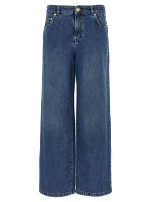 Moschino Jeans Contrast Stitching Bottoms For Women