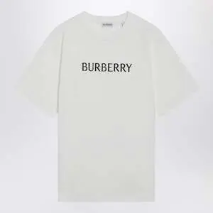 Burberry T Shirt With Logo Print - White