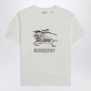 Burberry Cotton T-shirt With Ekd Design - White
