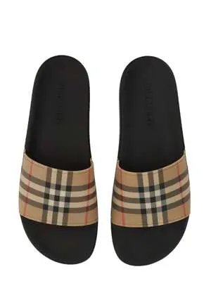 Burberry Check Print Slide Sandal