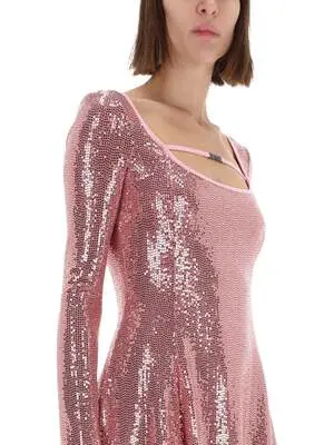 Versace Sequin Embellished Dress - Pink