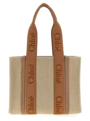 Chloé Woody Medium Shopping Bag - Brown