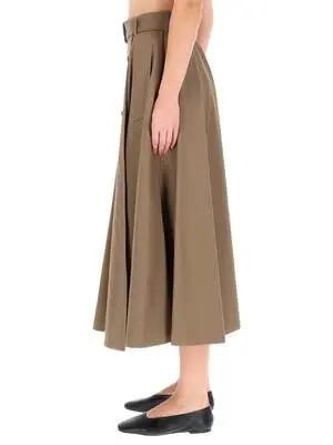 Burberry Brenda Midi Skirt - Brown