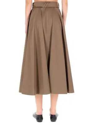 Burberry Brenda Midi Skirt - Brown