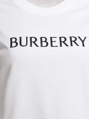 Burberry Cotton T-shirt With Logo - White