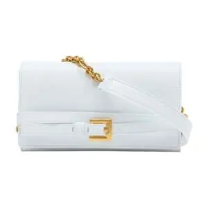 Balmain Shuffle Wallet On Chain Leather - White