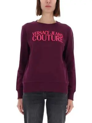 Versace Sweatshirt With Logo - Bordeaux