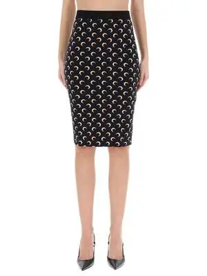 MARINE SERRE Midi Skirt - Beige