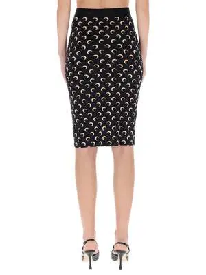 MARINE SERRE Midi Skirt - Beige