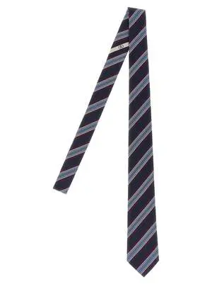 Valentino Garavani Regimental Silk Neck Tie - Blue