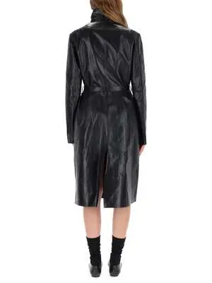 Our Legacy Leather Concealed Coat