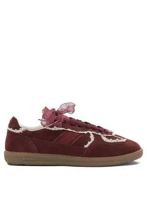 ALOHAS Suede Sneakers With Crochet Trim - Brown