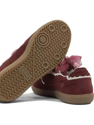ALOHAS Suede Sneakers With Crochet Trim - Brown