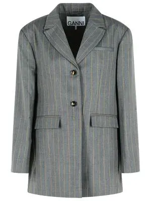 Ganni Striped Outerwear For Women